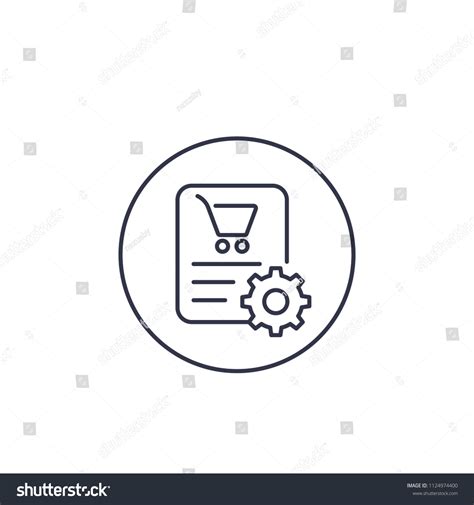 Order Processing Line Vector Icon Stock Vector Royalty Free 1124974400 Shutterstock