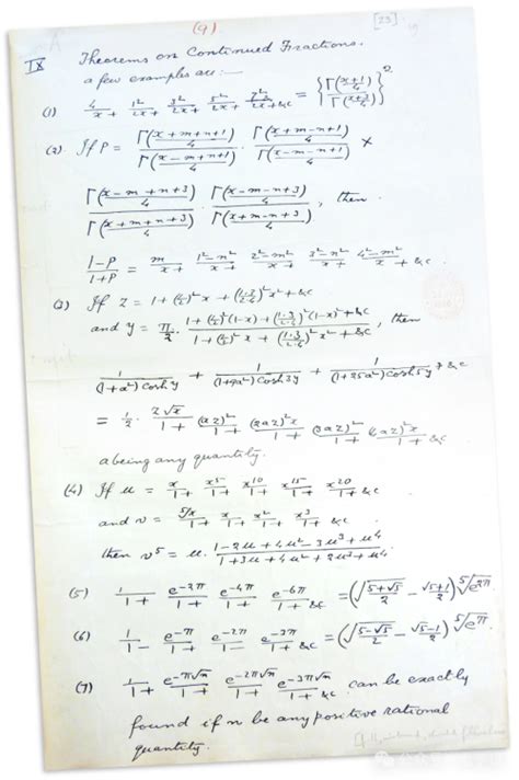 数学家们仍在追赶天才拉马努金风闻