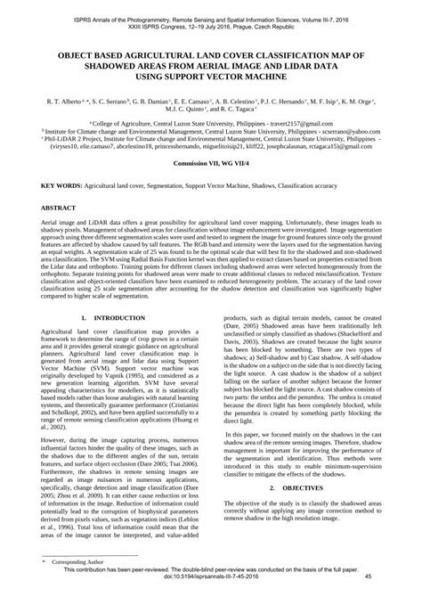 Pdf Object Based Agricultural Land Cover Classification … … · Classification Using 25 Scale
