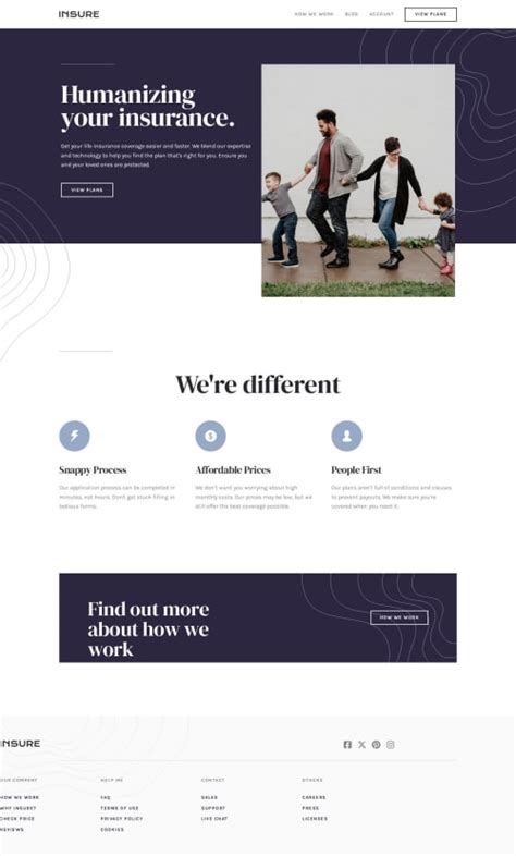 Frontend Mentor Insure Landing Page Built With React And Tailwind Css