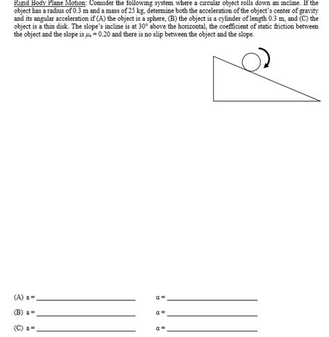 Solved Rigid Body Plane Motion Consider The Following