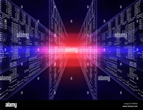 Binary Blue And Red Computer Code Stock Photo Alamy
