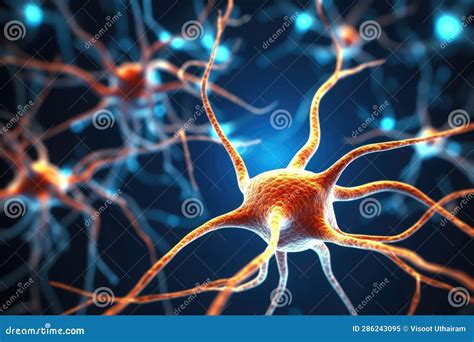 Microscopic Of Neural Network Brain Cells Human Nervous System