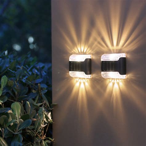 Pack Of 4 Solar Outdoor Wall Lamp