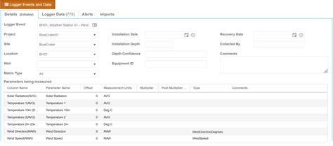 Logger Event Settings And Data Qa Esdat