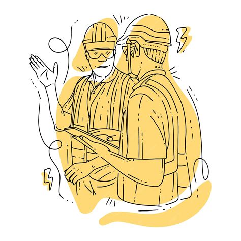 Premium Vector Engineer Hand Drawn Illustration