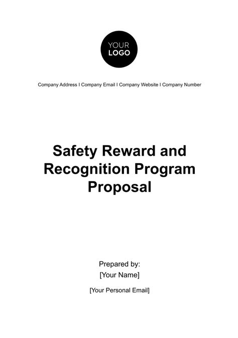 Free Safety Reward And Recognition Program Proposal Hr Template To Edit Online