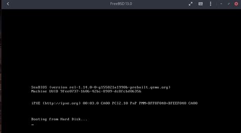 New Freebsd 13 Install Stuck At Booting From Hard Disk In Gnome