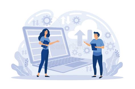 Information Storage Infrastructure Abstract Concept Vector Illustration Set Stock Vector