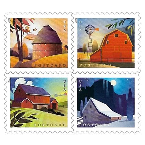 2021 First Class Postage Barn First Class Postage Usps Forever Stamps 100pcspack 20pcsbooklet