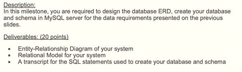 Im Required To Create An Erd Relational Model And