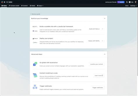Documentation Contentful Getting Started