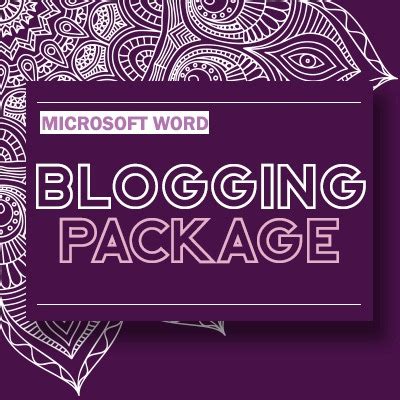 Blogging Package For Microsoft Word