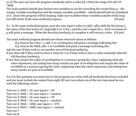 solved 3 the following recursive function g defined with