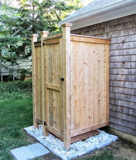 Outdoor Shower Enclosure Cedar Showers Capecodshowerkits