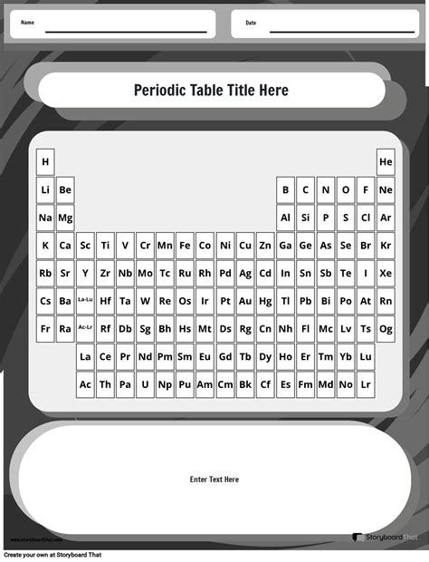 Periodic Table Element Worksheet
