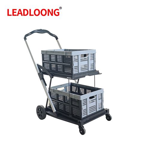 Multi Use Functional Collapsible Carts Portable Shopping Cart Mobile Folding Trolley