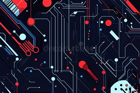 Intricate Abstract Design Featuring Vibrant Lines And Shapes Creating A Futuristic Technology