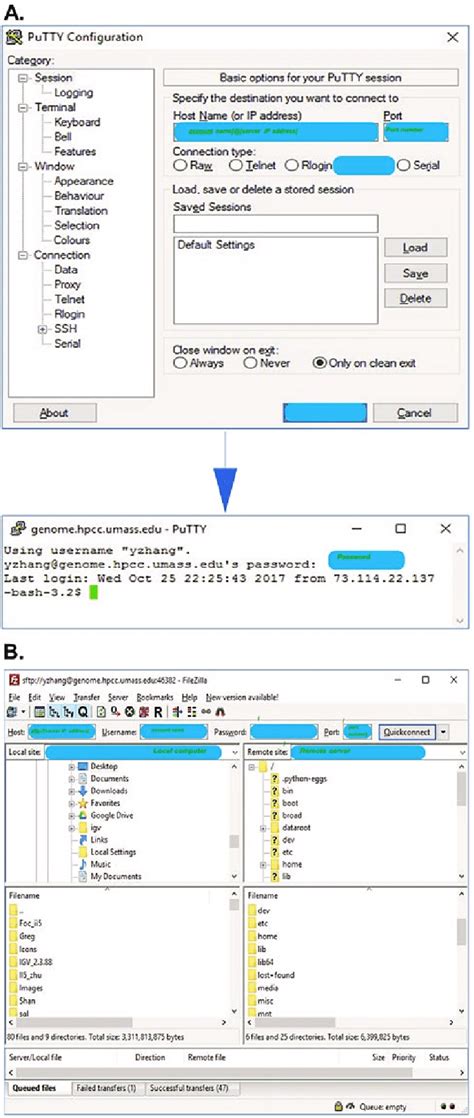 Connecting To A Remote Server And Setting Up The File Transferring Download Scientific Diagram