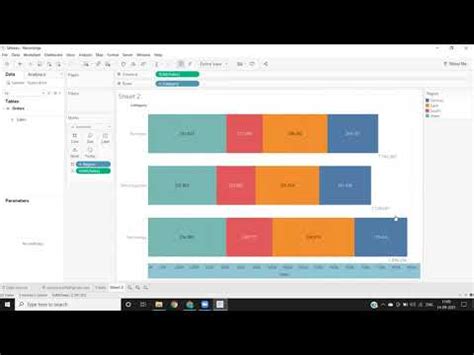 Tableau Tutorials How to add Totals on Stacked Bar Chart Видео