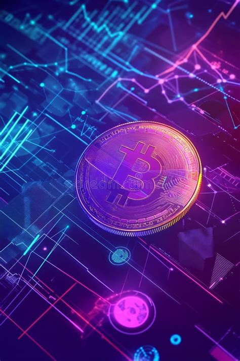 Dynamic Fintech Badge Floating Above A Grid Of Financial Icons And Abstract Graphs Stock