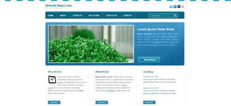 Blue Website CSS Template For Business Website CSS Templates