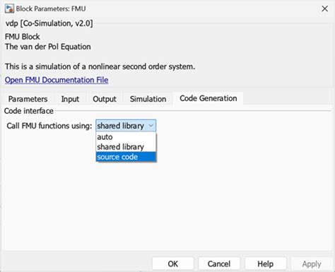 Integrate FMI APIs In Generated Code Using FMU Source Code Or Binary