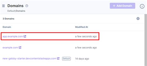custom domains contentstack