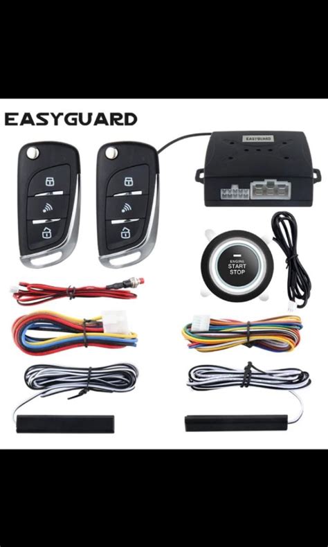 EASYGUARD Car Alarm System With PKE Passive Keyless Entry Remote Engine Start Security Alarm