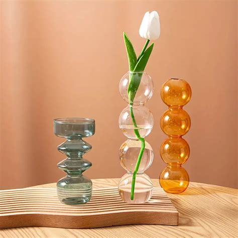 Glass Vases Set Spherical Conjoined Modeling Living Room Temu