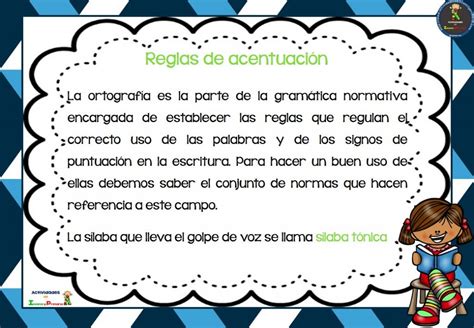 Aprendemos Las Reglas De Acentuación Actividades De Infantil Y Primaria