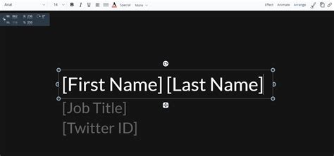 Example Dynamic Fields Visme