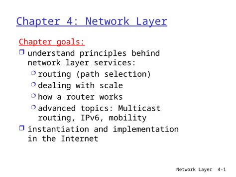 ppt network layer4 1 chapter 4 network layer chapter goals r