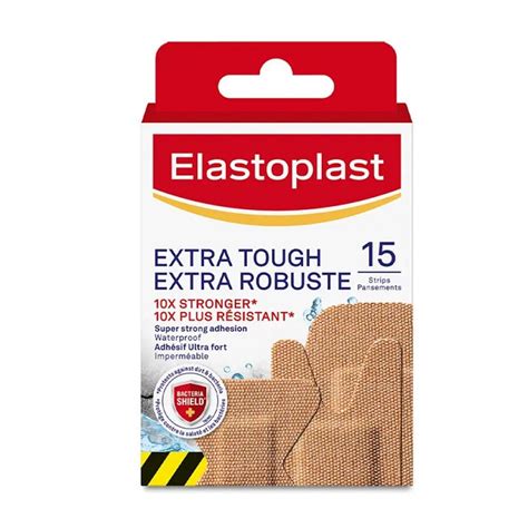 Elastoplast Extra Tough Waterproof Bandages 15 Assorted Strips