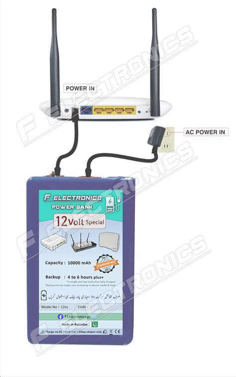 Wifi Router Power Bank 12v Volts Special Mini Ups Technology 10000 Plus Mah 4 To 6 Hours