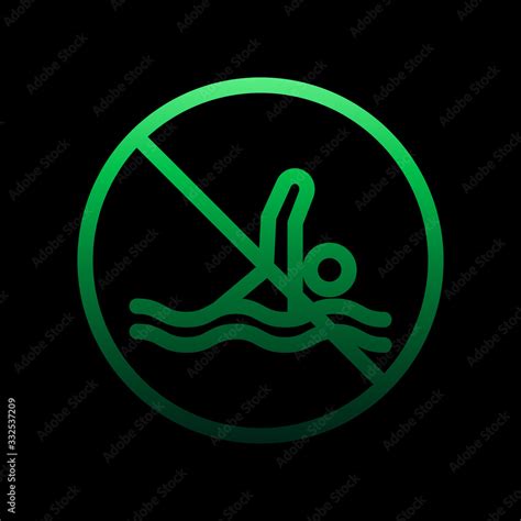 Prohibition Swims Nolan Icon Simple Thin Line Outline Vector Of Ban Icons For Ui And Ux