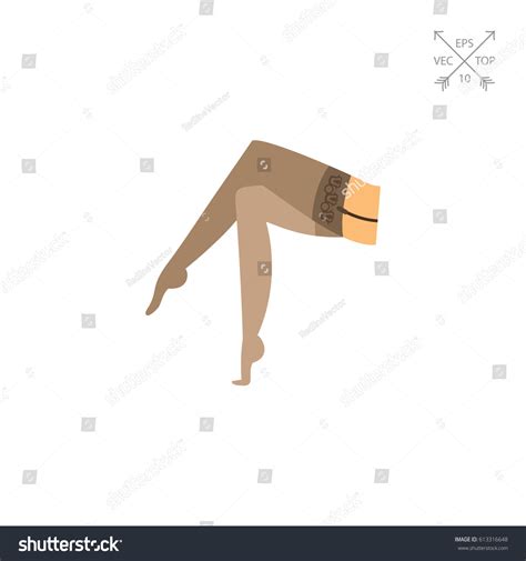 Female Legs Nylon Stockings Icon 库存矢量图（免版税）613316648 Shutterstock