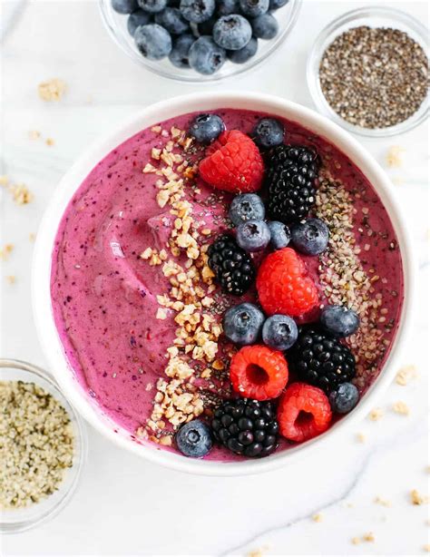 Triple Berry Smoothie Bowl Eat Yourself Skinny