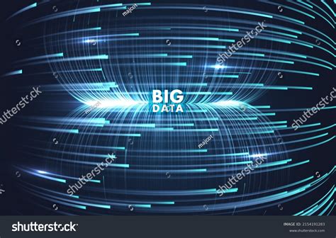Big Data Flow Representation Abstract Infographics Stock Vector Royalty Free 2154191283