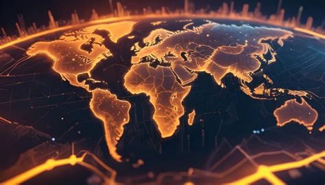 Premium Photo Abstract Map Concept Of Global Network And Connectivity Data Transfer And Cyber