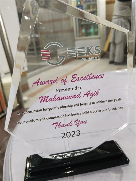 I Am Sincerely Grateful To My Company Egeeks Global For The Honor Of
