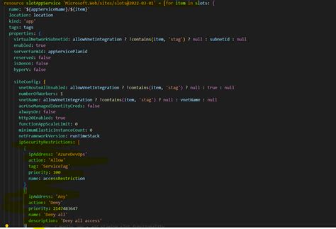Object Reference Not Set To An Instance Of An Object When Deploying App Service Or Slot With One