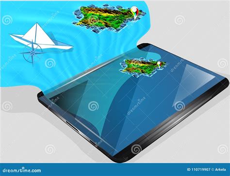 Navigation Abstract Map Stock Vector Illustration Of Paper 110719907