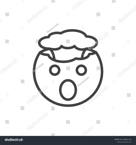 Exploding Head Emoji Icon Logo Symbol Stock Vector Royalty Free