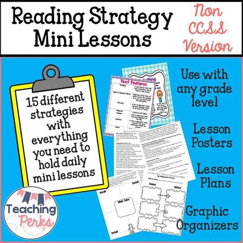 Reading Comprehension Strategies Activities Reading Mini Lessons