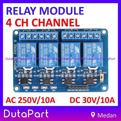 Jual Relay Module CH Channel VAC VDC A V With Optocoupler Modul Kota Tebing Tinggi