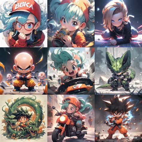Chibi Figures Of Dbz Characters Midjourney Prompt Promptbase