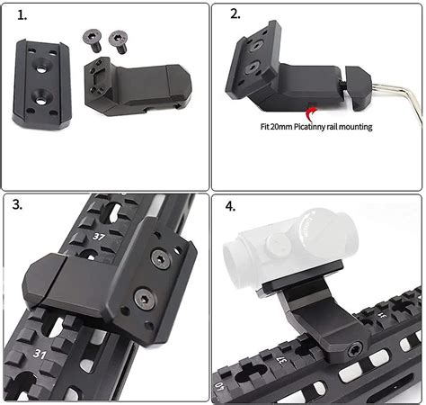 Arisaka Universal Offset Optic Red Dot Sight Mount For Rmr T T Sro Micro Riser Mount Side