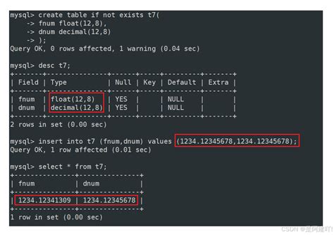 【mysql】数据类型mysql Float Csdn博客