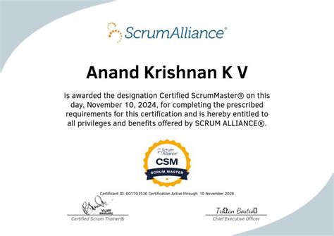 anand krishnan k v on linkedin scrummaster agile scrumalliance